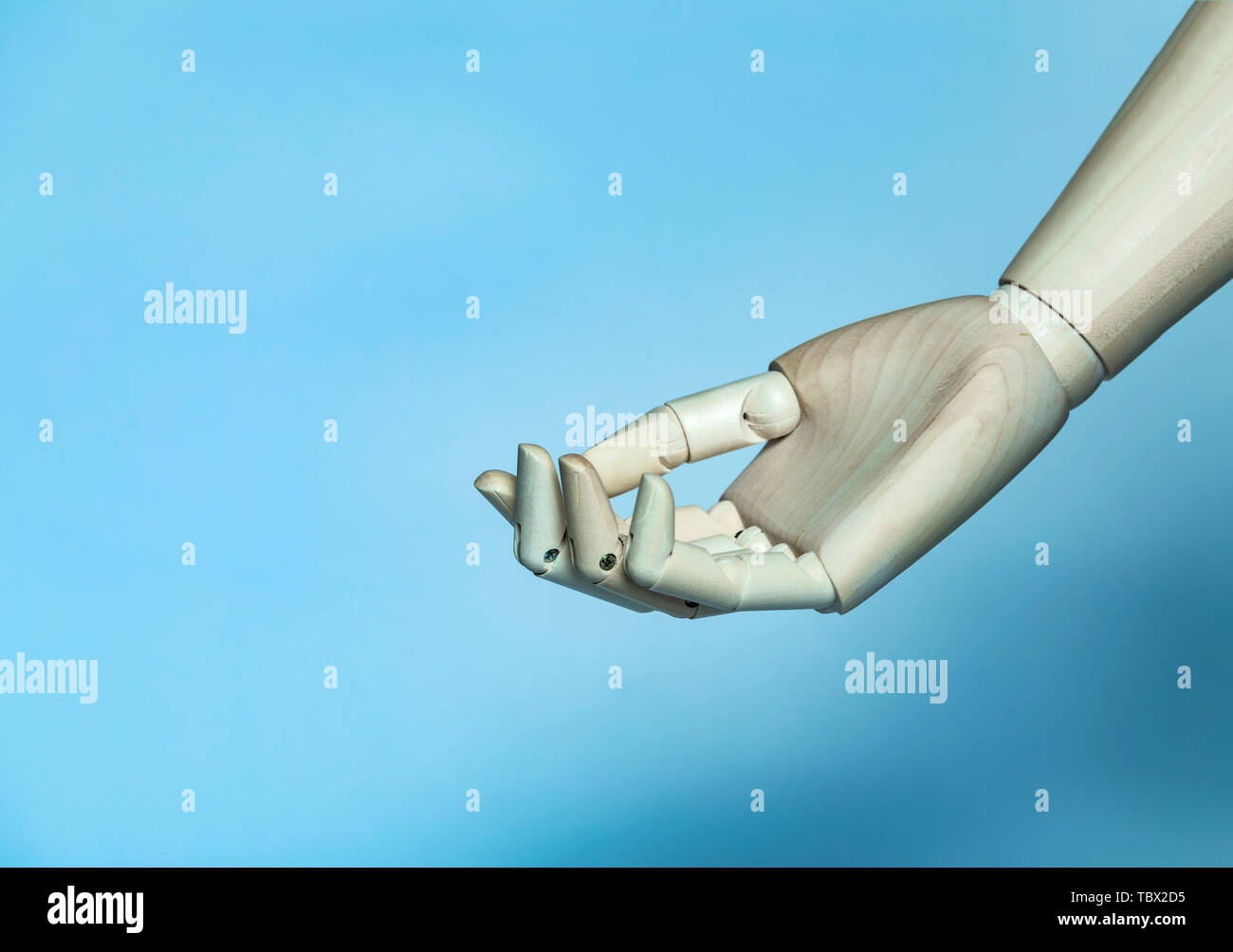 Artificial intelligence hand close-up Stock Photo - Alamy