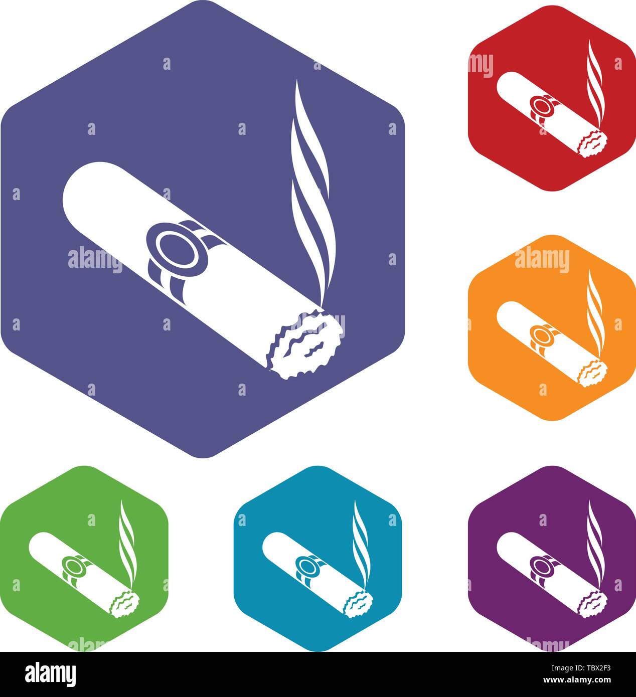 Cigar icons vector hexahedron Stock Vector Image & Art - Alamy