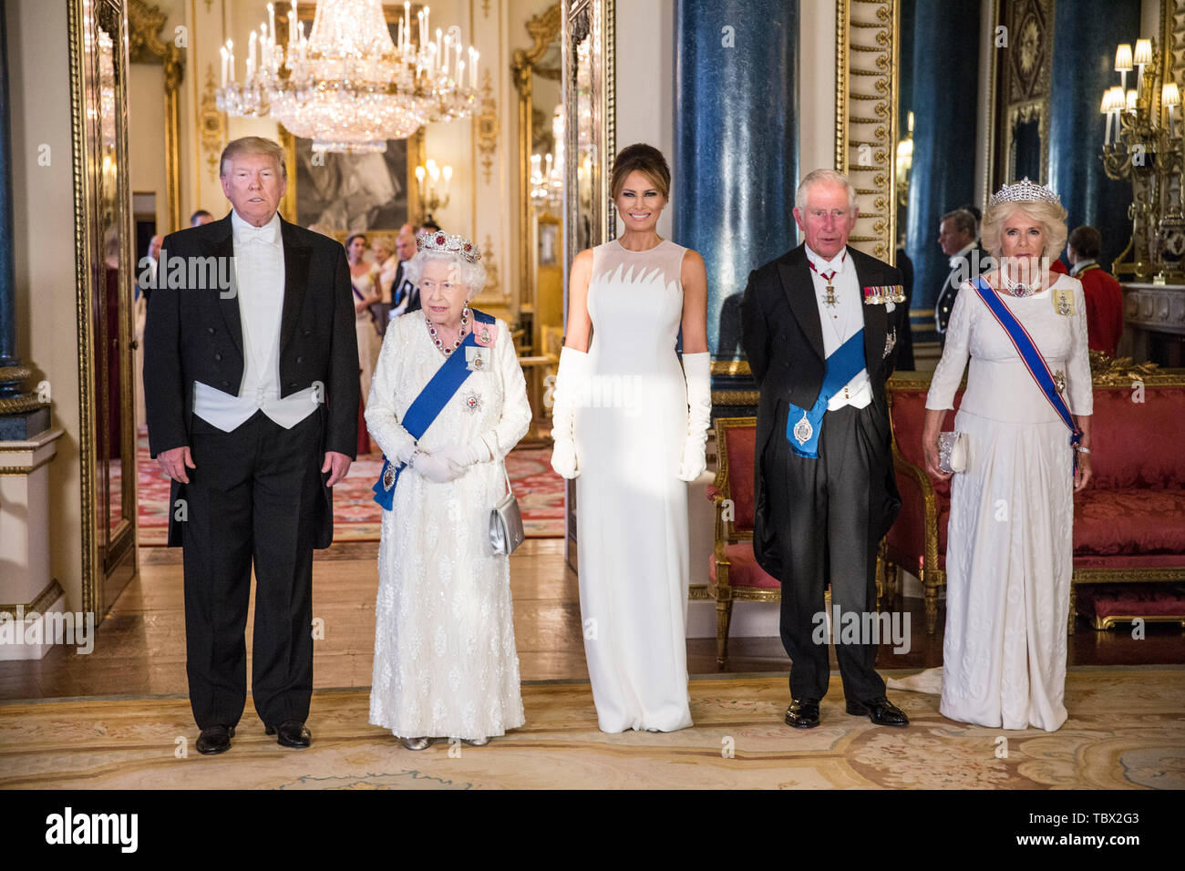 Prince charles buckingham palace state banquet hi-res stock photography ...