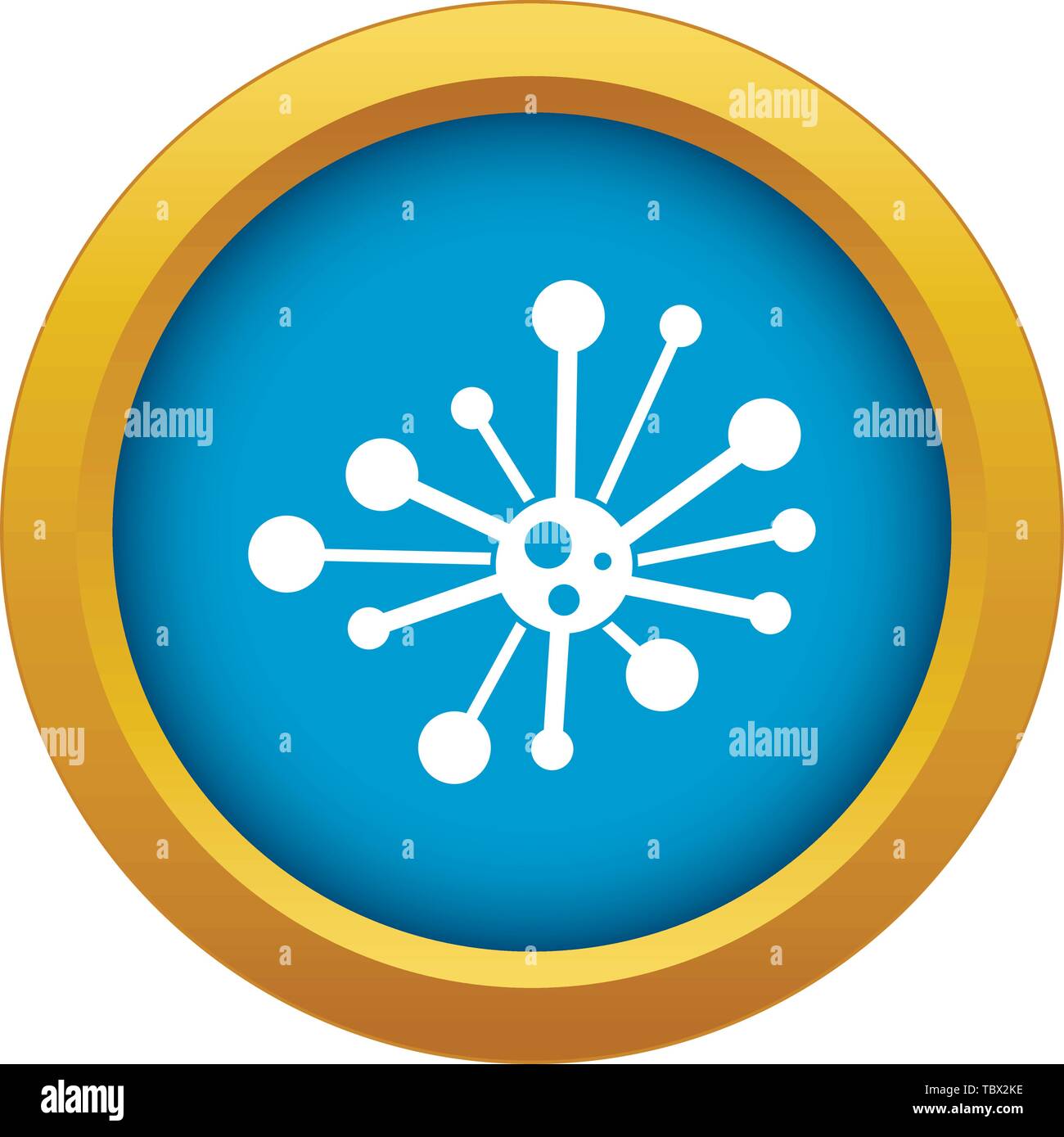 Round bacteria icon blue vector isolated Stock Vector Image & Art - Alamy