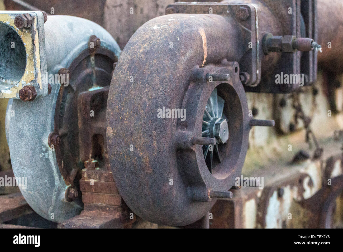 Rusty industrial machines Stock Photo - Alamy