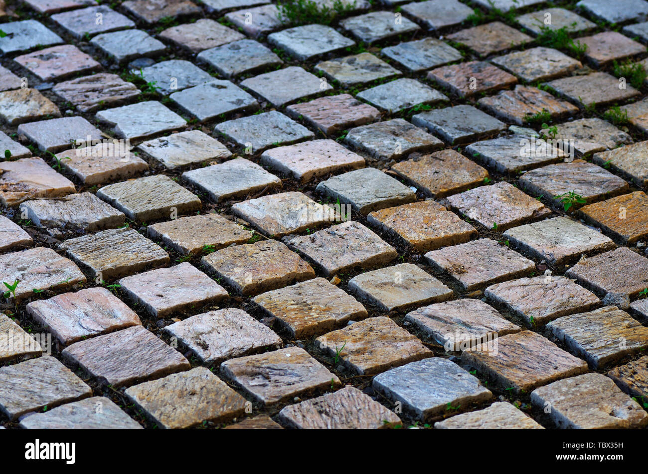 Pavement brick square lattice Stock Photo - Alamy