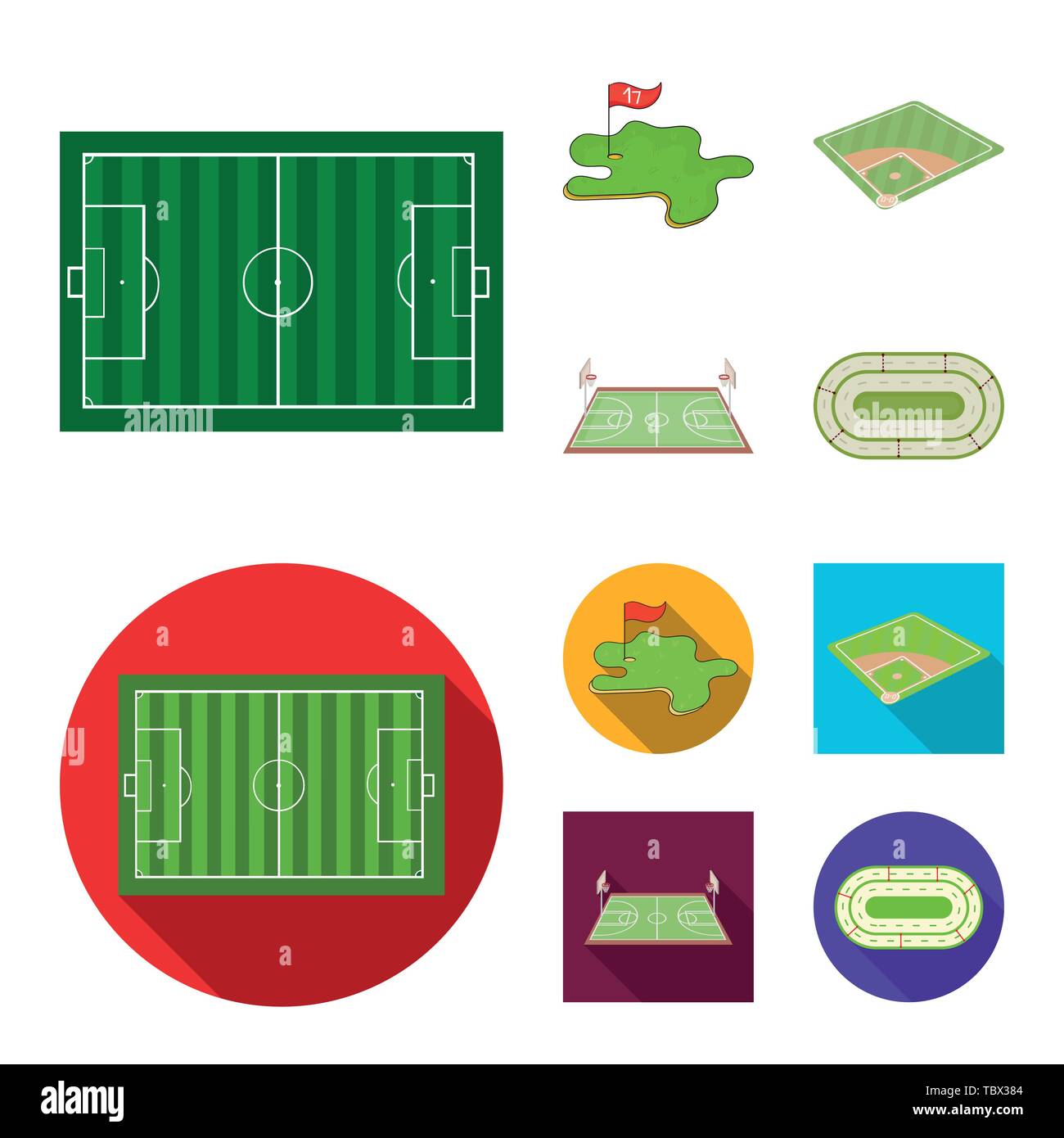 Isolated object of field and sport symbol. Collection of field and game ...