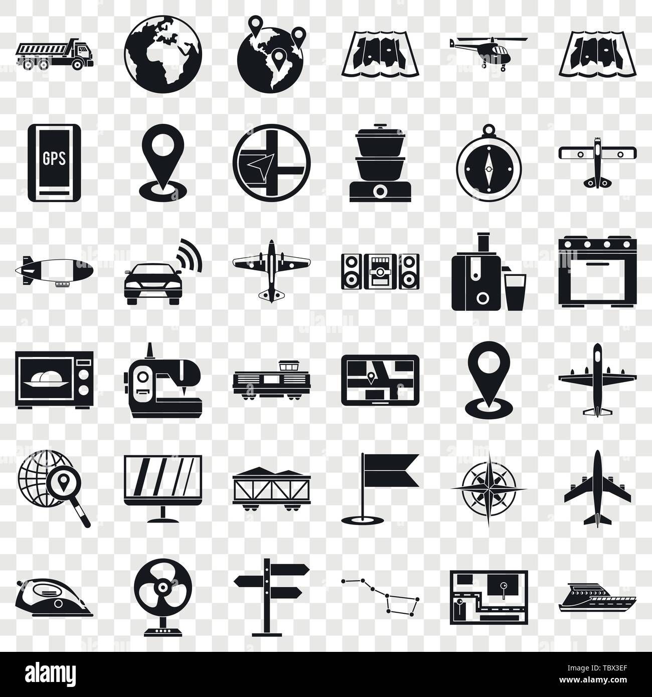 Communication icons set, simple style Stock Vector Image & Art - Alamy