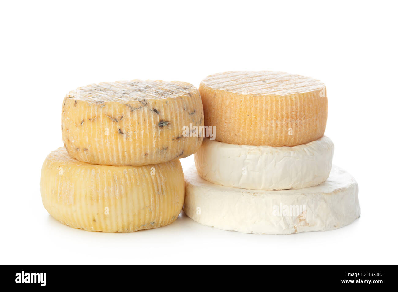 mix cheese isolated on white Stock Photo - Alamy