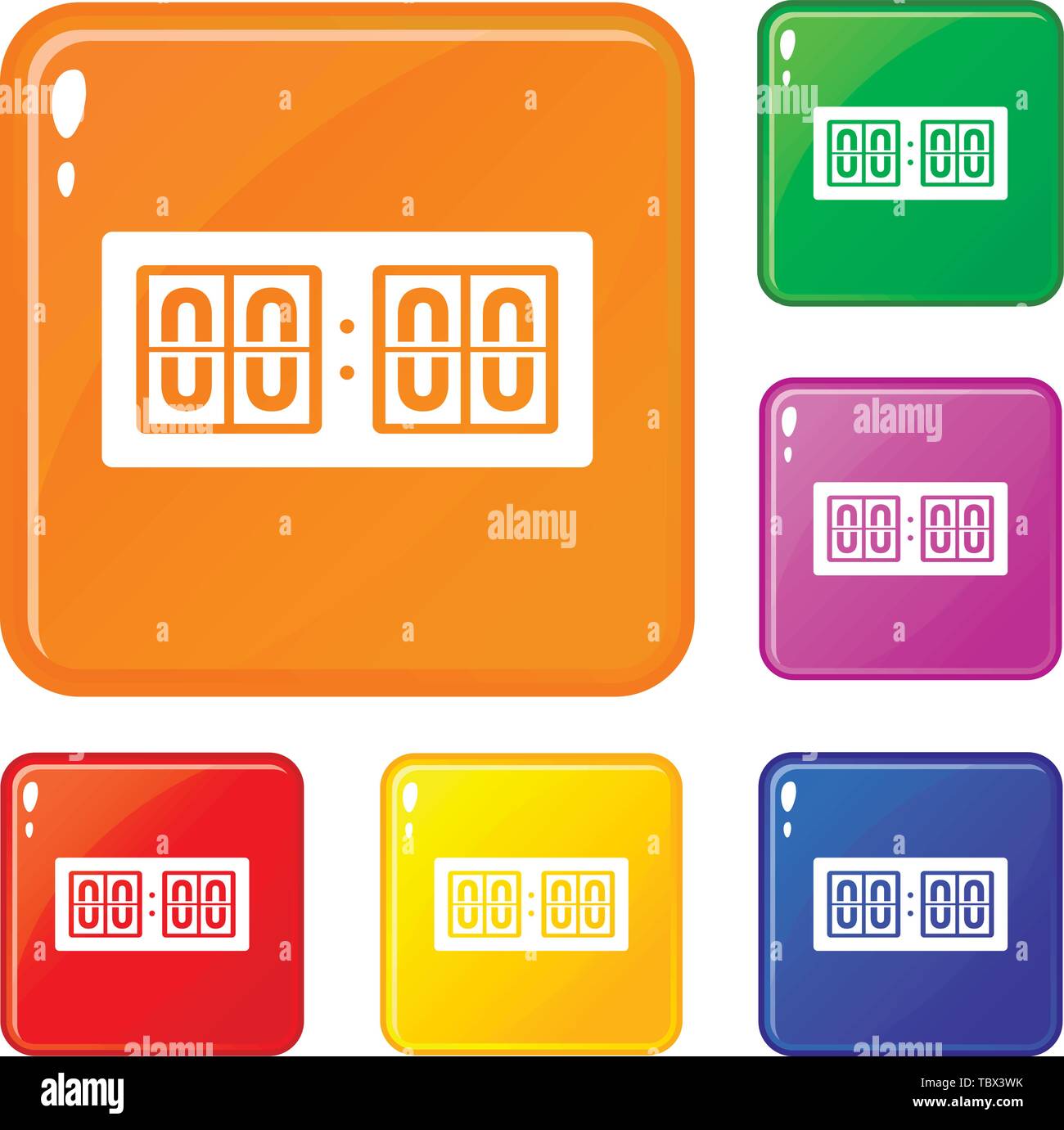 Scoreboard icons set vector color Stock Vector Image & Art - Alamy