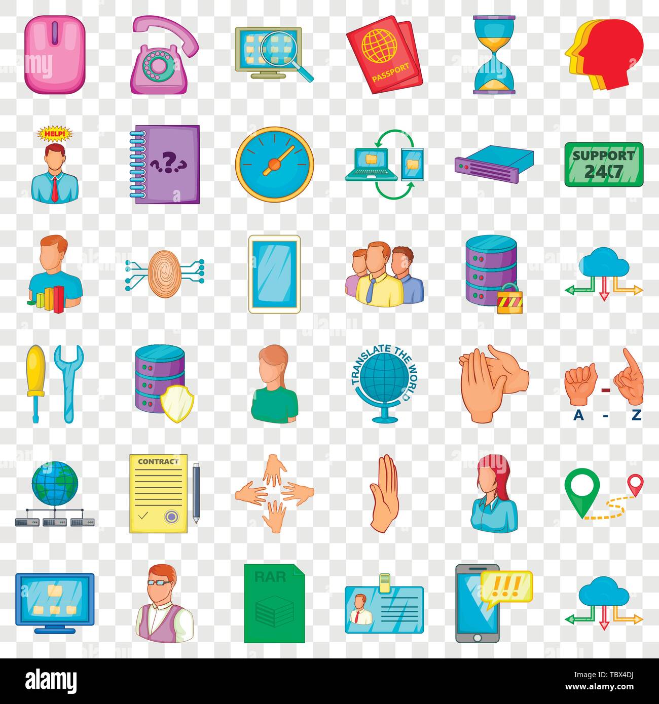 Message icons set, cartoon style Stock Vector Image & Art - Alamy
