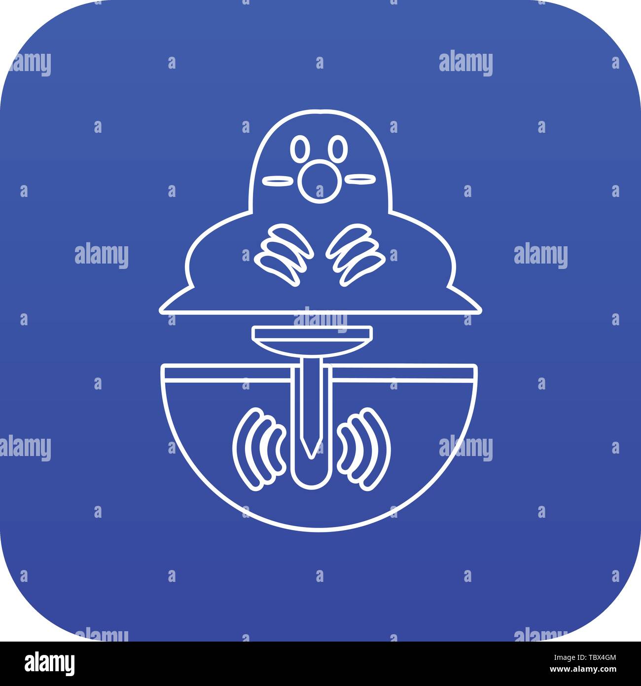 Mole icon blue vector Stock Vector Image & Art - Alamy