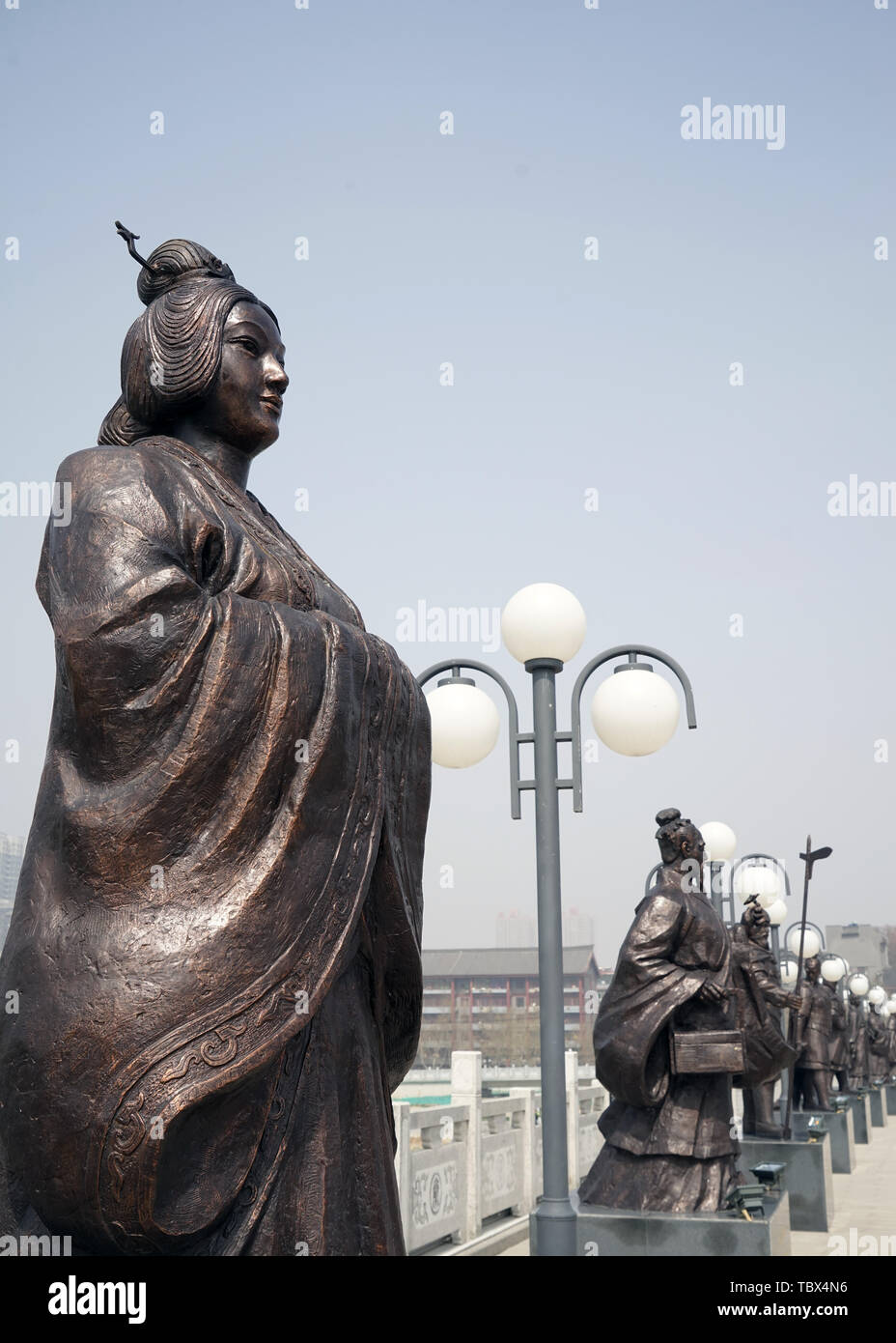 Statues of ancient Qin characters Stock Photo - Alamy
