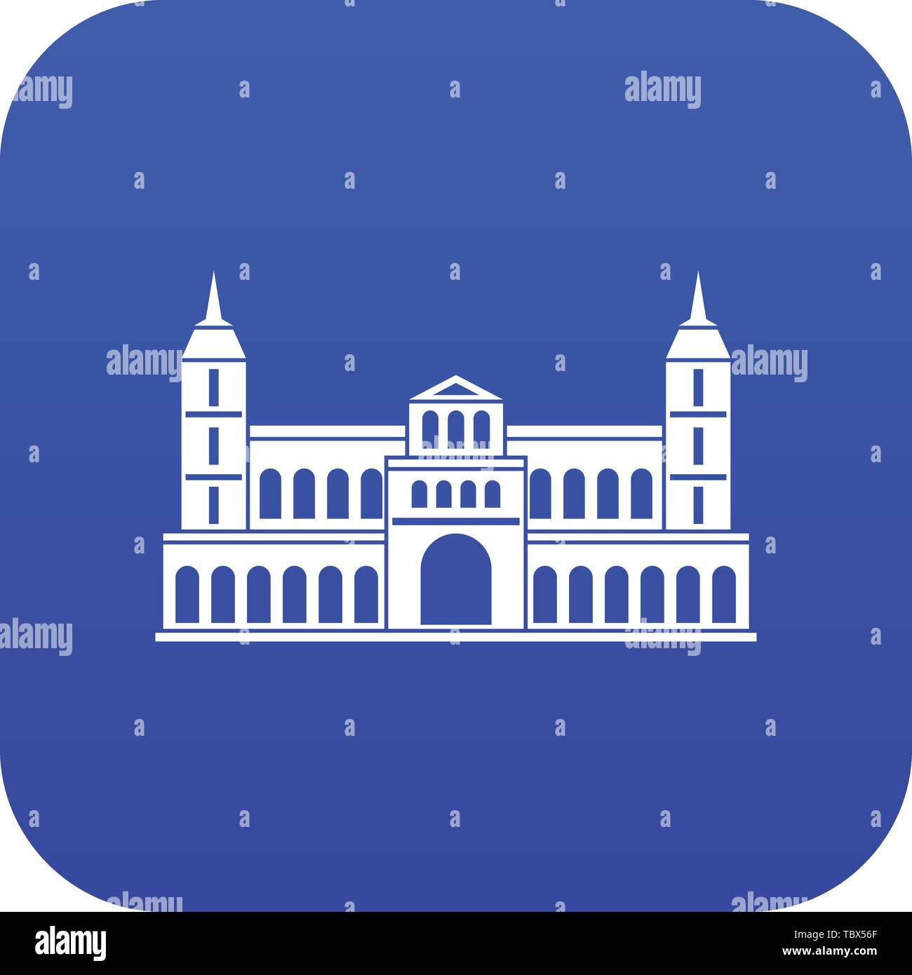 Castle icon digital blue Stock Vector Image & Art - Alamy