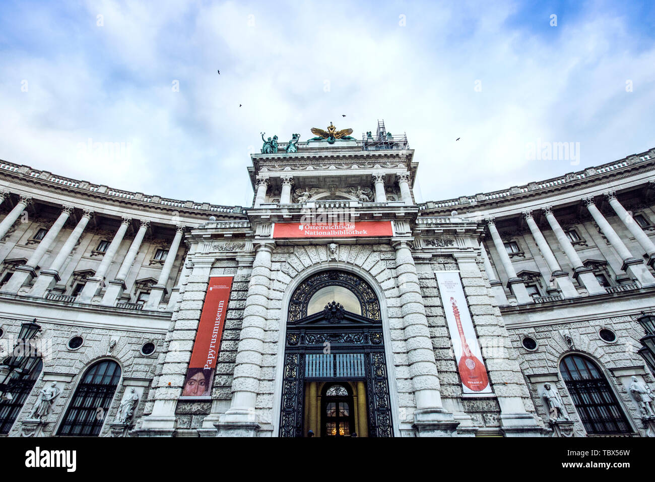 Europe, Vienna, concert hall, city, building, street, road, sculpture ...