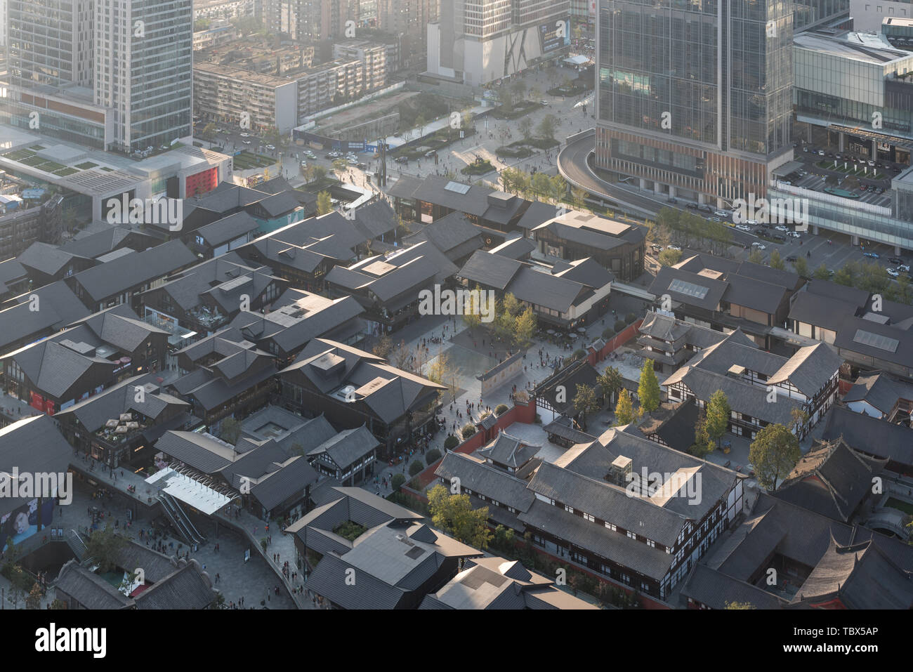 Chengdu Ocean Taikuri Center Stock Photo - Alamy