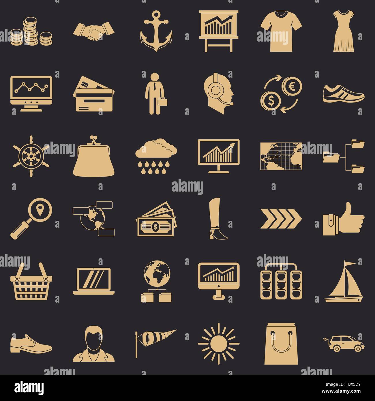 Shipment icons set, simple style Stock Vector Image & Art - Alamy