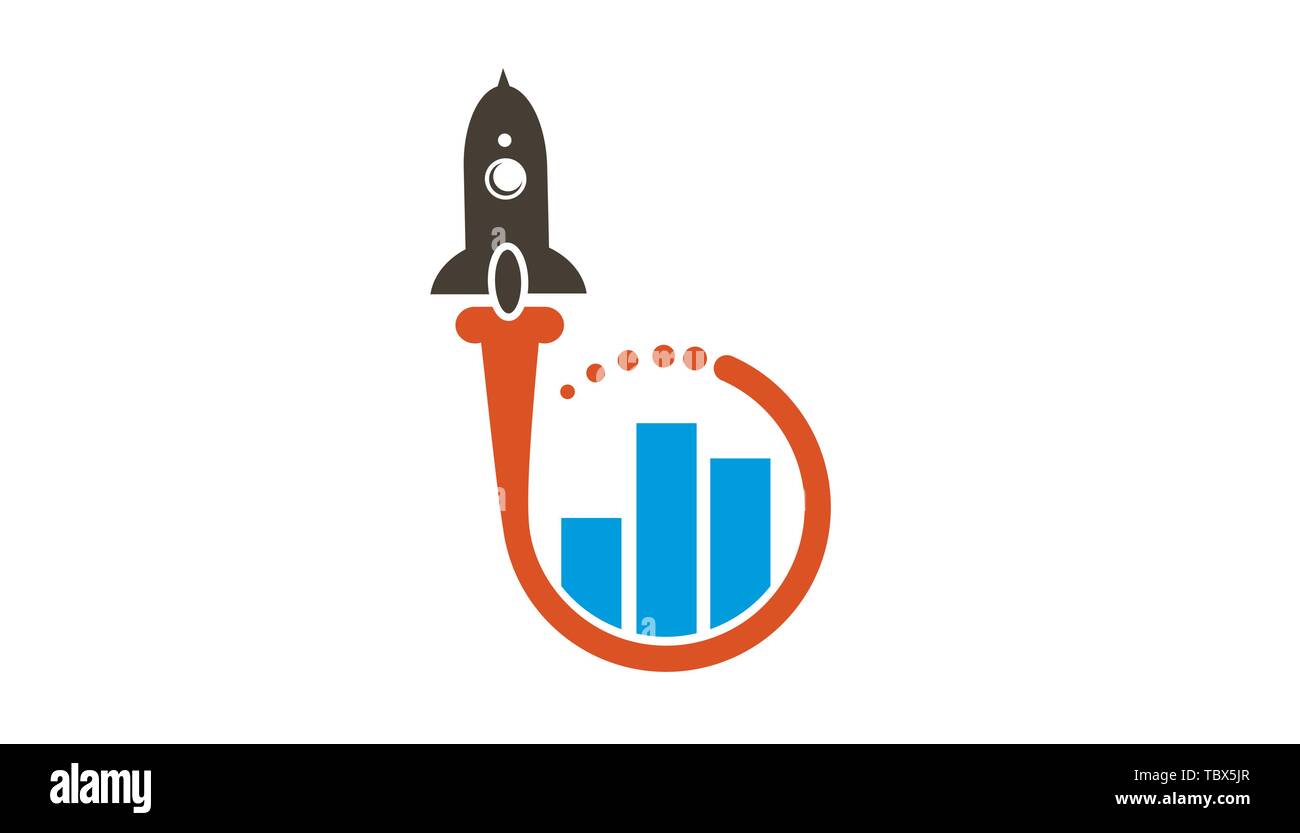 Market Up Shuttle Bar Graph Logo Vector Symbol Design Illustration ...