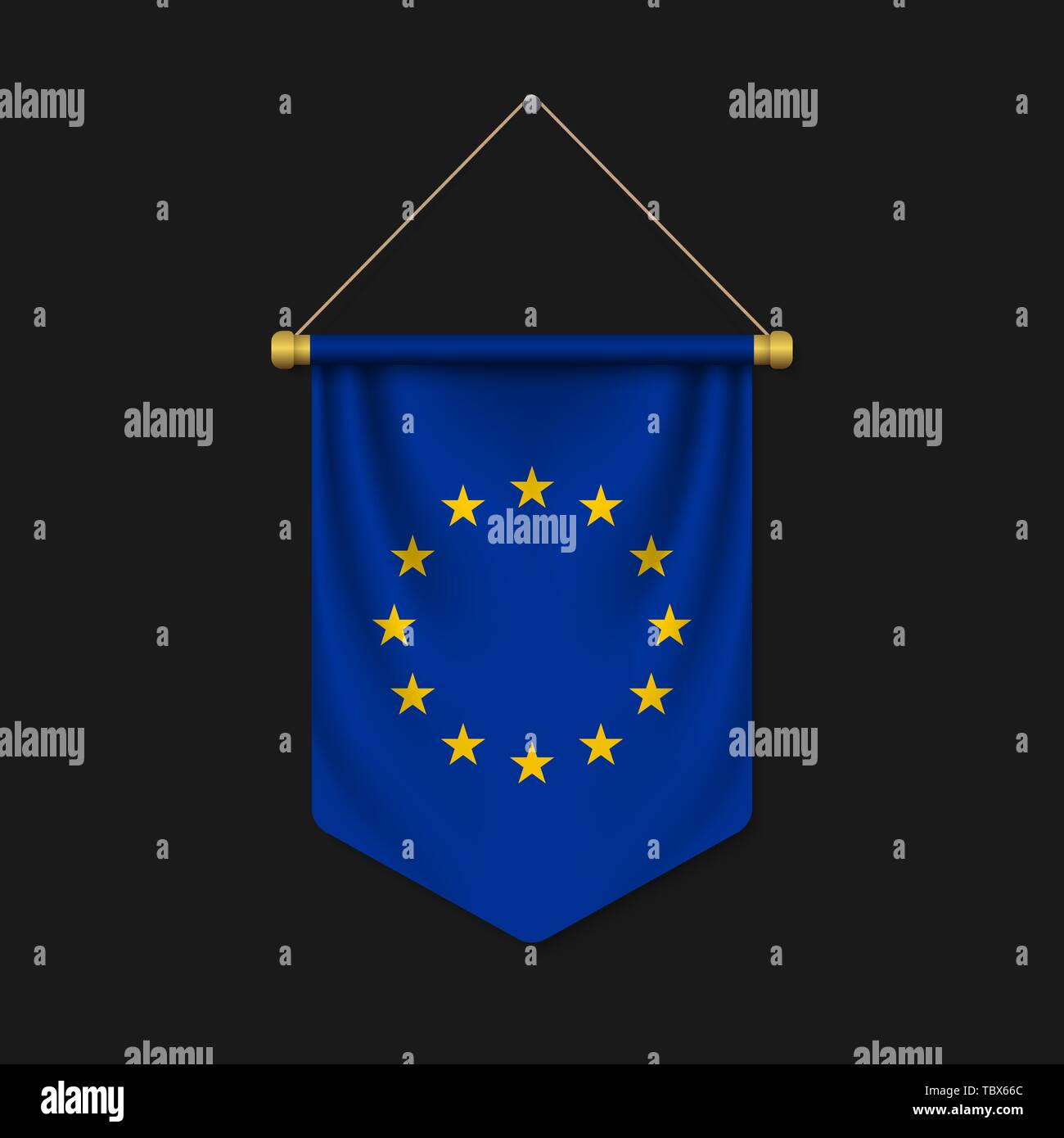 European union flag realistic 3d Stock Vector Images - Alamy