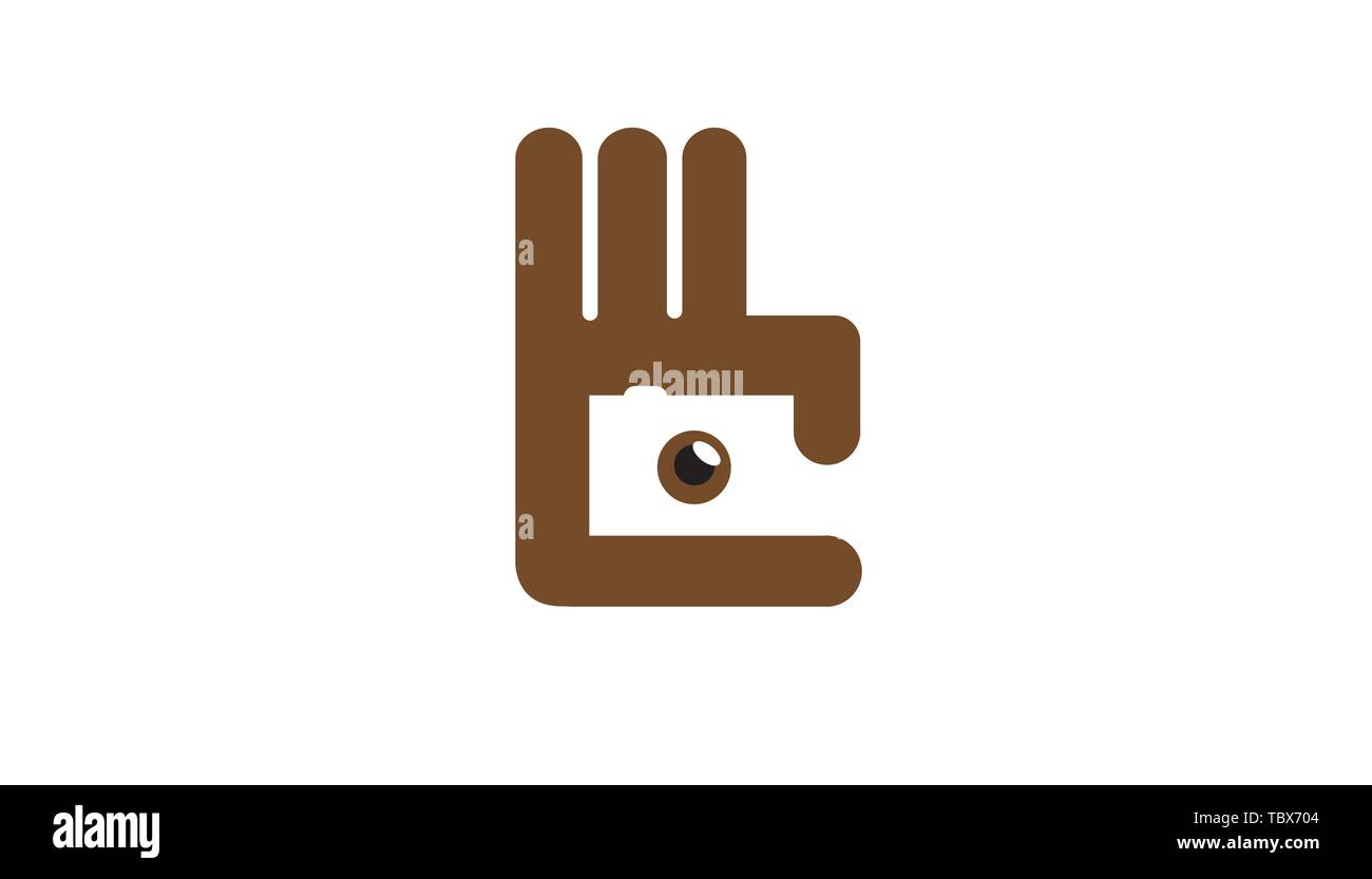 Photo Hand Logo Vector Symbol Design Illustration Stock Vector Image ...