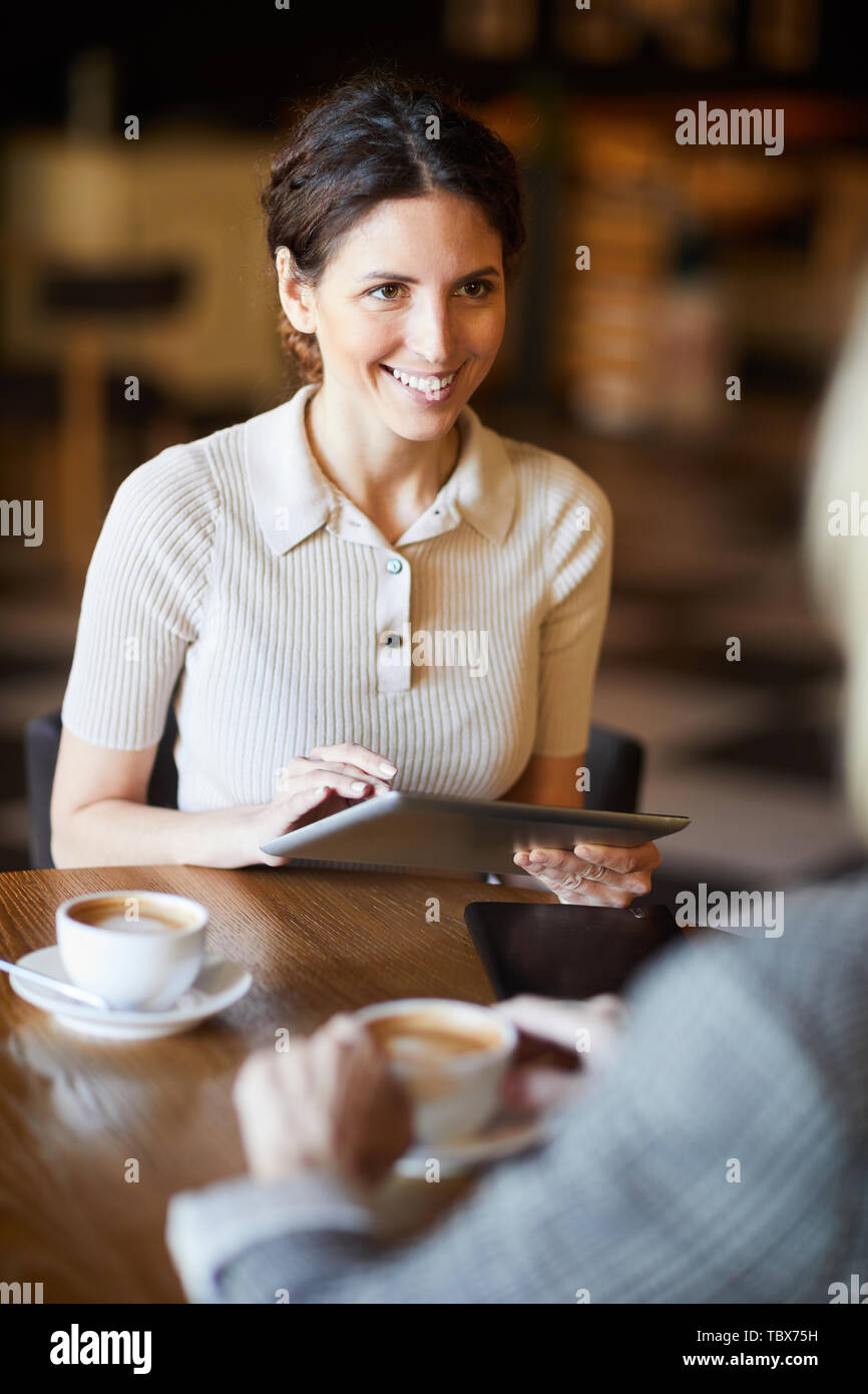 Entrepreneur with touchpad Stock Photo - Alamy