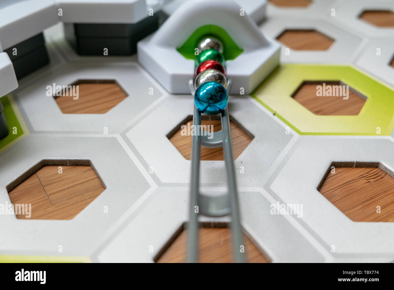 Ball track with colorful metal balls in beautiful colors Stock Photo ...