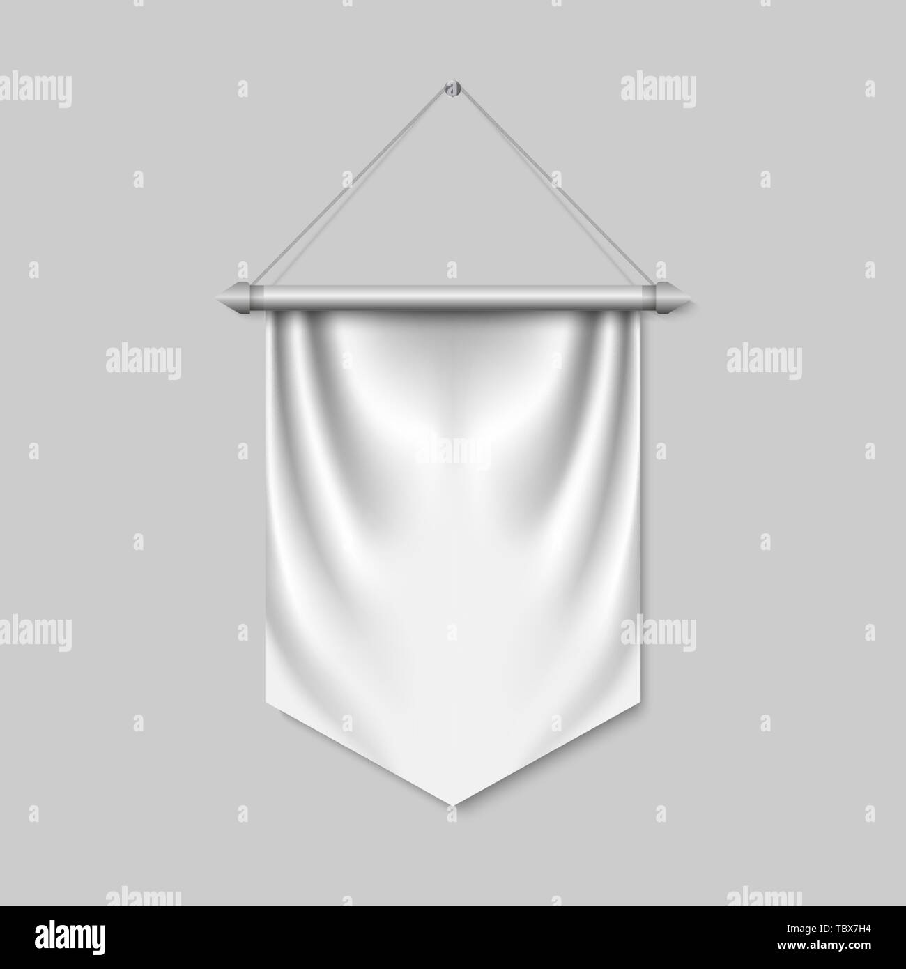 Empty 3D Pennant template. Blank flag. Realistic vector illustration Stock Vector Image & Art ...