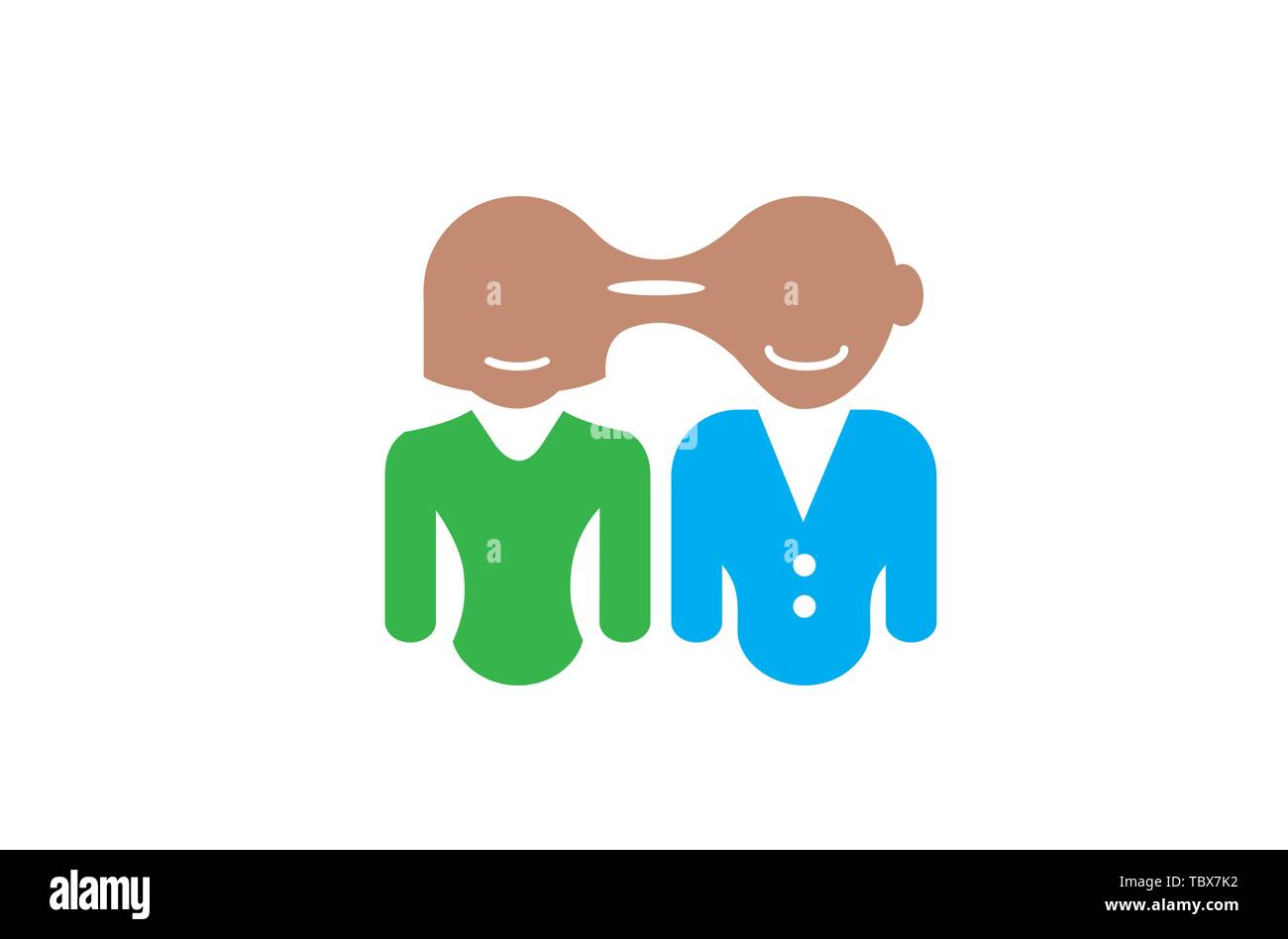 Colorful Abstract Couple Logo Vector Symbol Design Illustration Stock ...