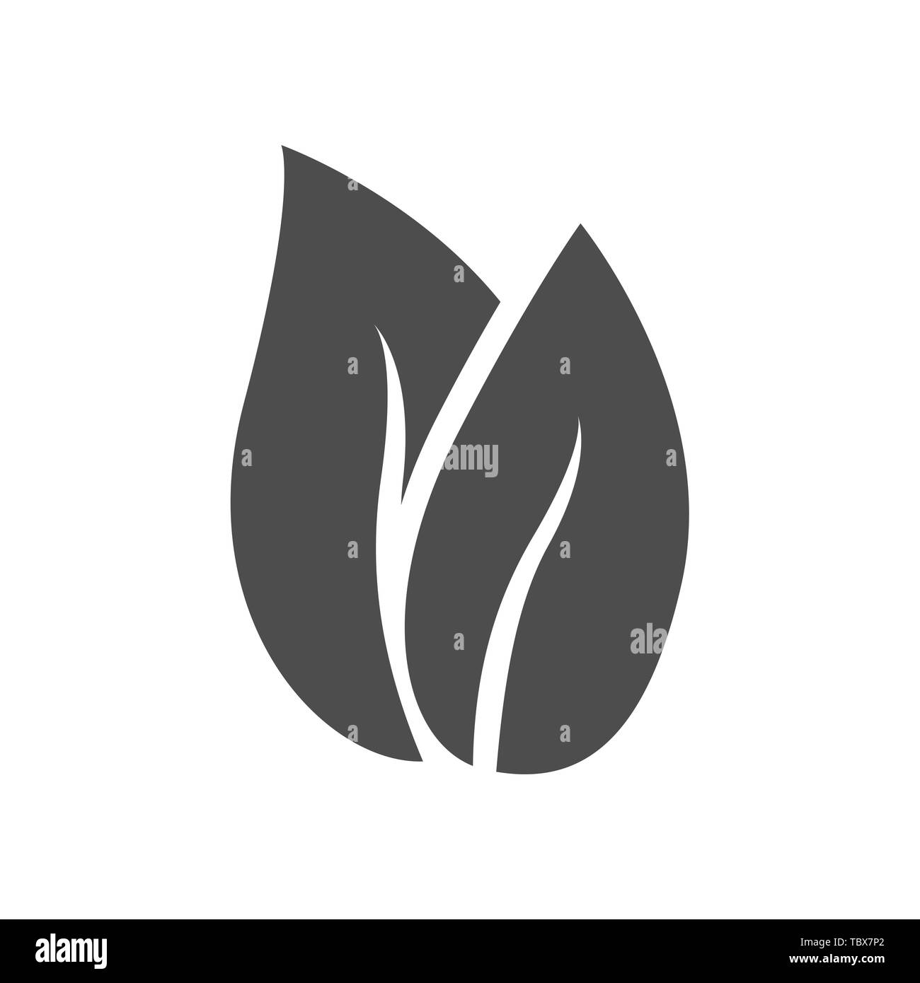 Spa leaves icon flat Stock Vector Images - Alamy