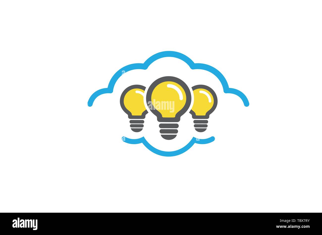Cloud Lamp Idea Logo Vector Symbol Design Illustration Stock Vector ...