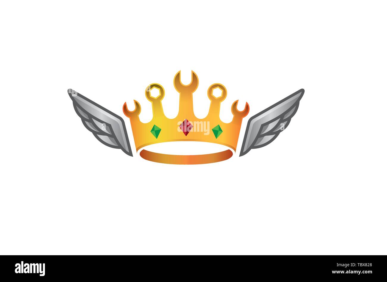 Auto Wing Crown Tools Logo Vector Symbol Design Illustration Stock ...