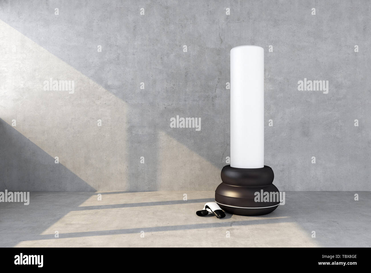 punching bag with a concrete wall. 3d rendering Stock Photo - Alamy