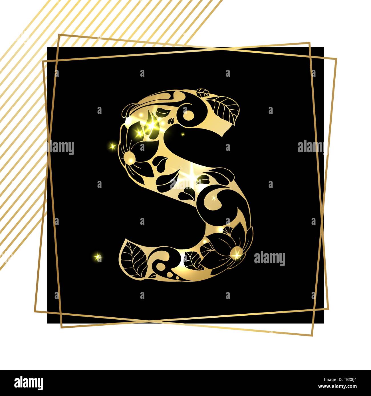 Engraving monogram Stock Vector Images - Alamy