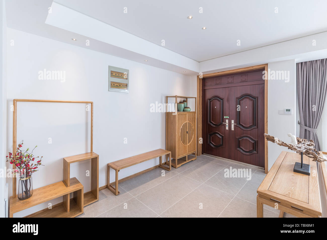 Design of interior design space of model room in modern living room ...