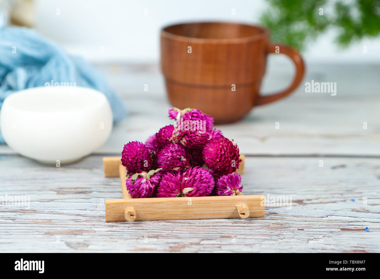 Thousand-day red flower tea Stock Photo - Alamy