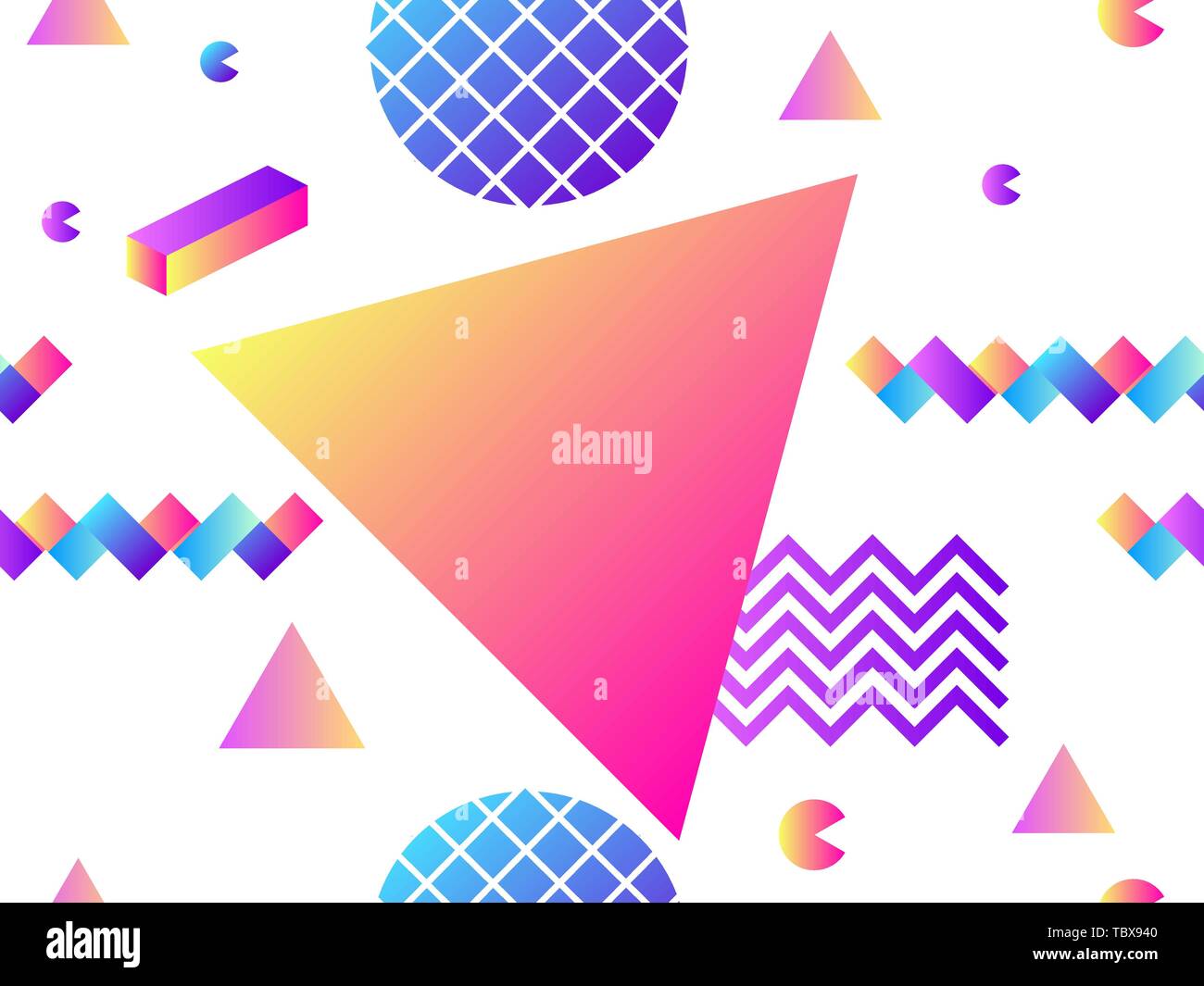 Seamless pattern with geometric shapes and gradient. Background for ...