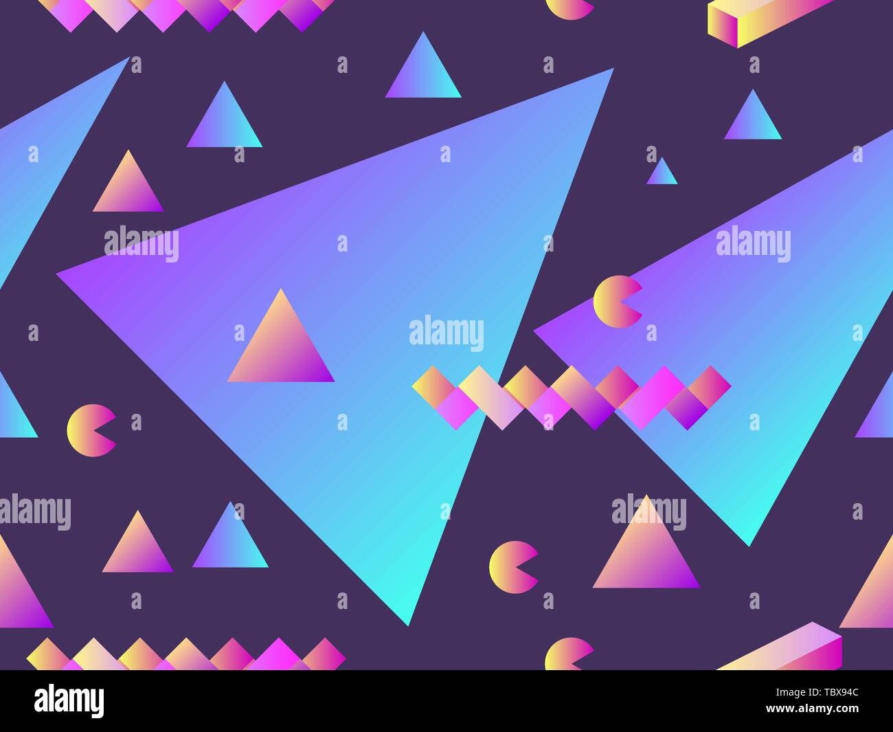 Seamless pattern with geometric shapes and gradient. Background for ...