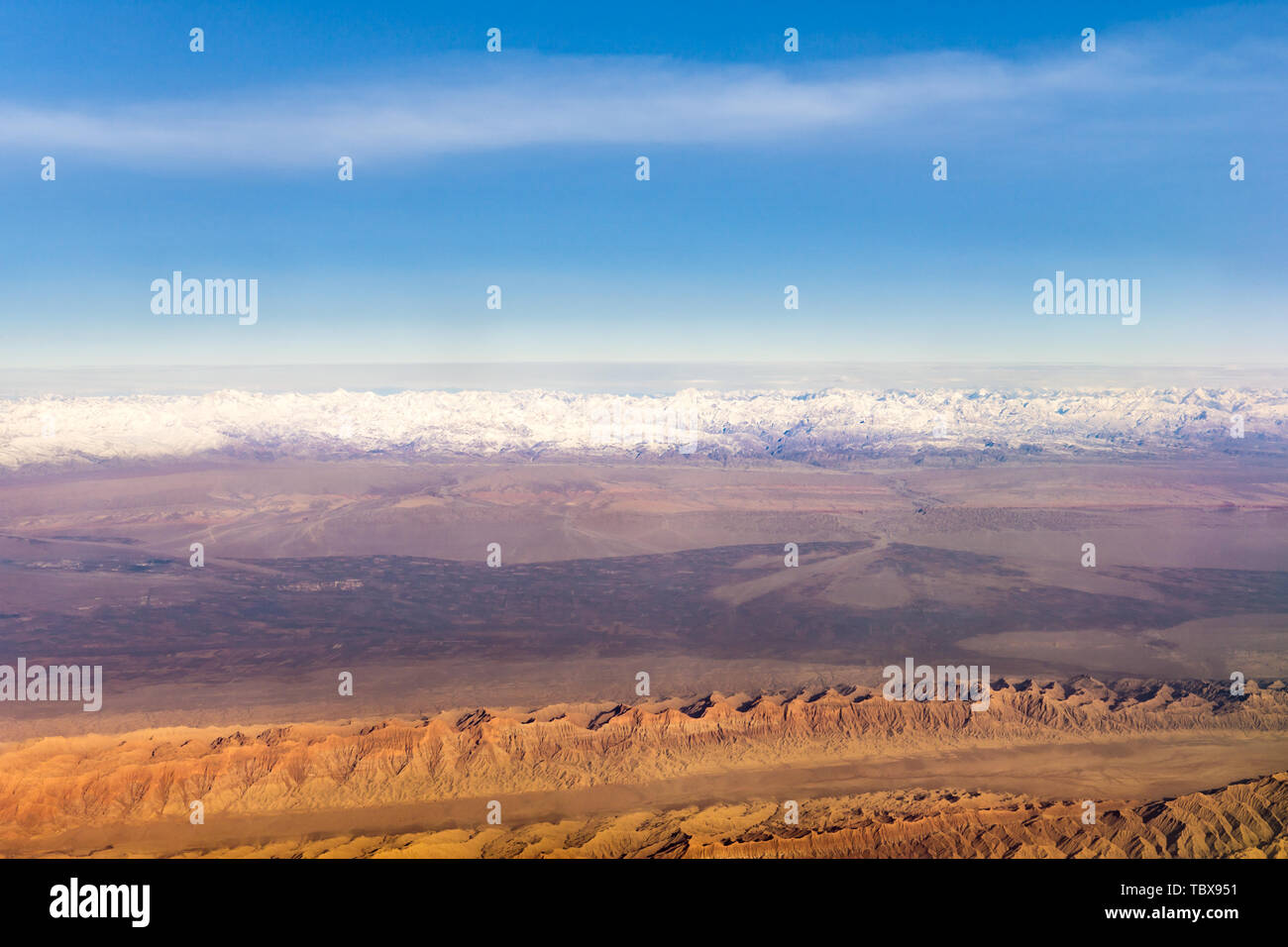 Aerial photography winding mountains plateau hi-res stock photography ...