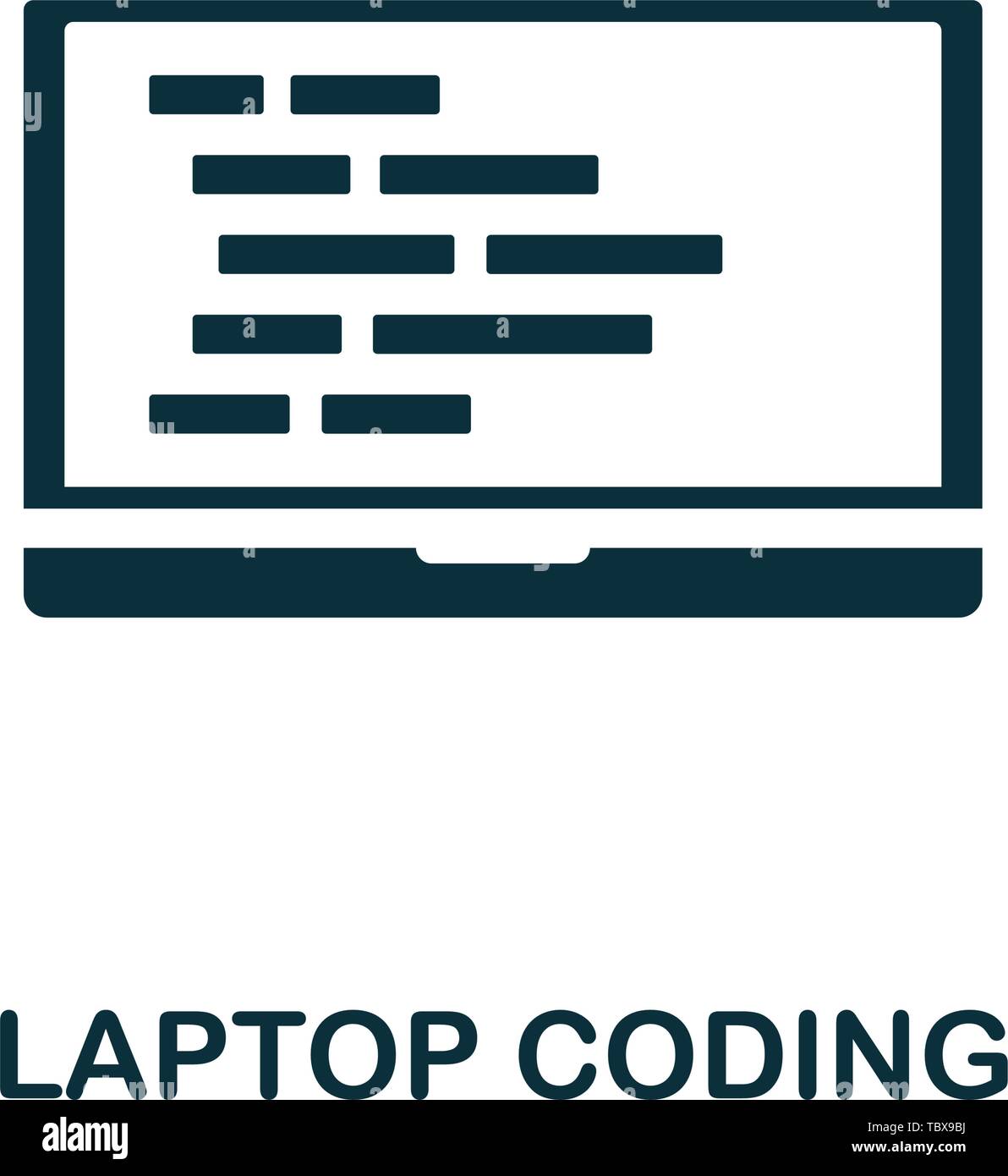 Laptop Coding Icon Creative Element Design From Programmer Icons Collection Pixel Perfect