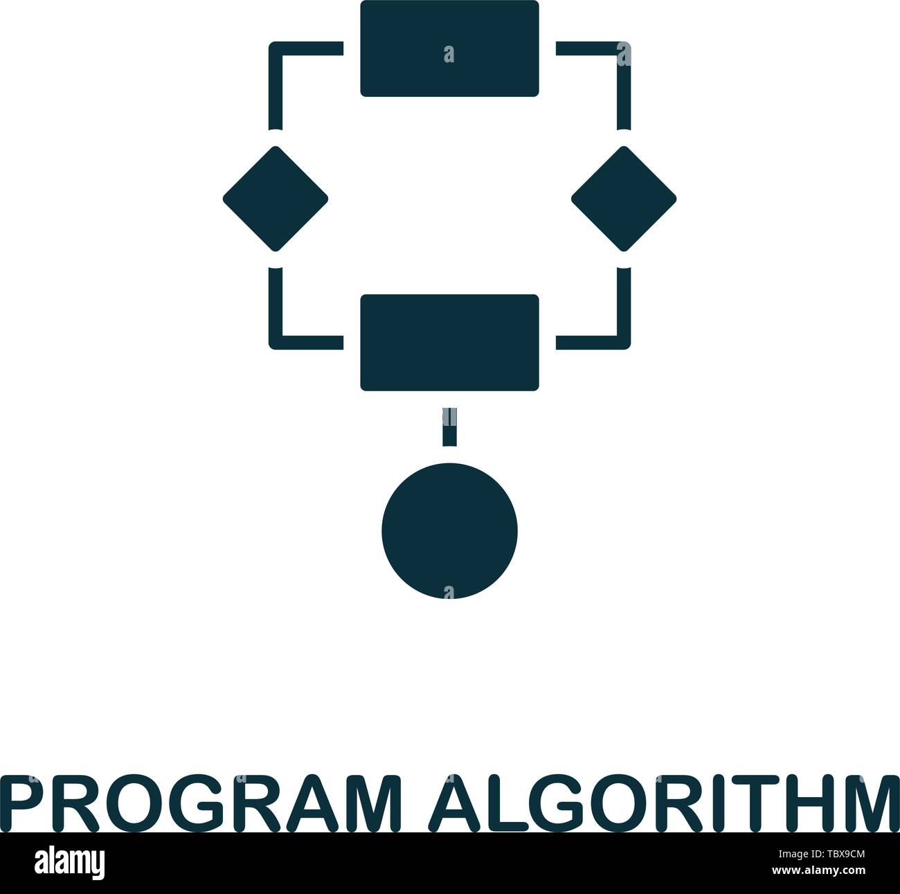 Program Algorithm Icon Creative Element Design From Programmer Icons Collection Pixel Perfect