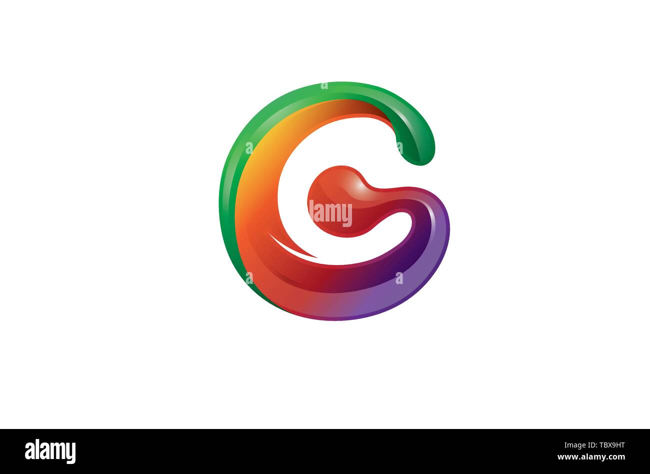 Creative G Colorful Letter Logo Design Illustration Stock Vector Image ...