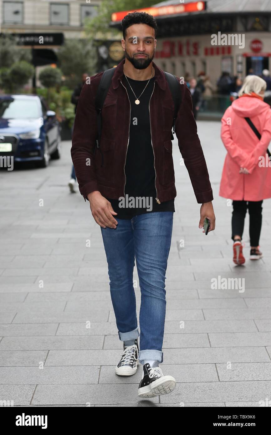 Ashely Banjo seen at the Global studio for radio interviews Featuring ...