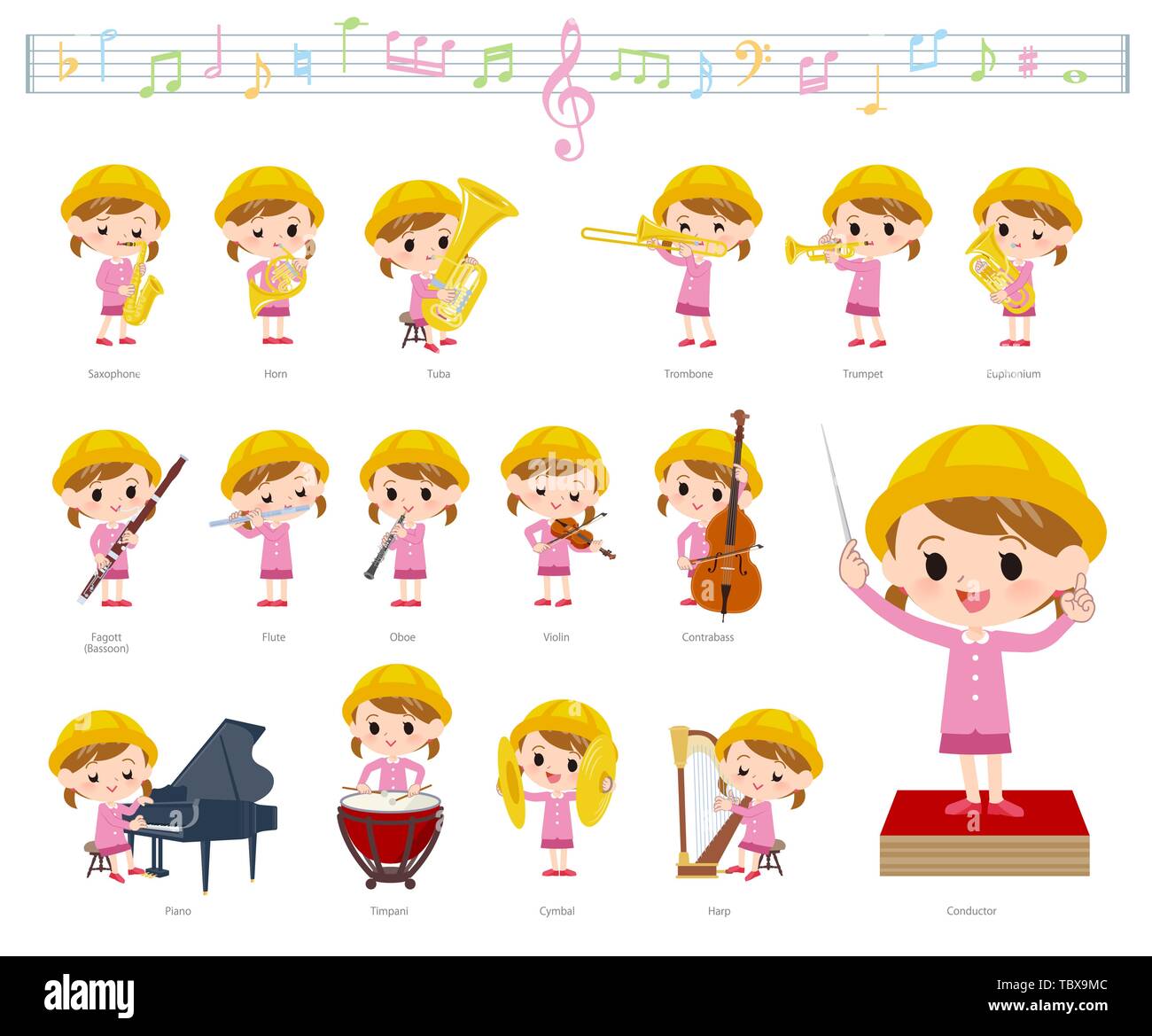 Violin orchestra children Stock Vector Images - Alamy