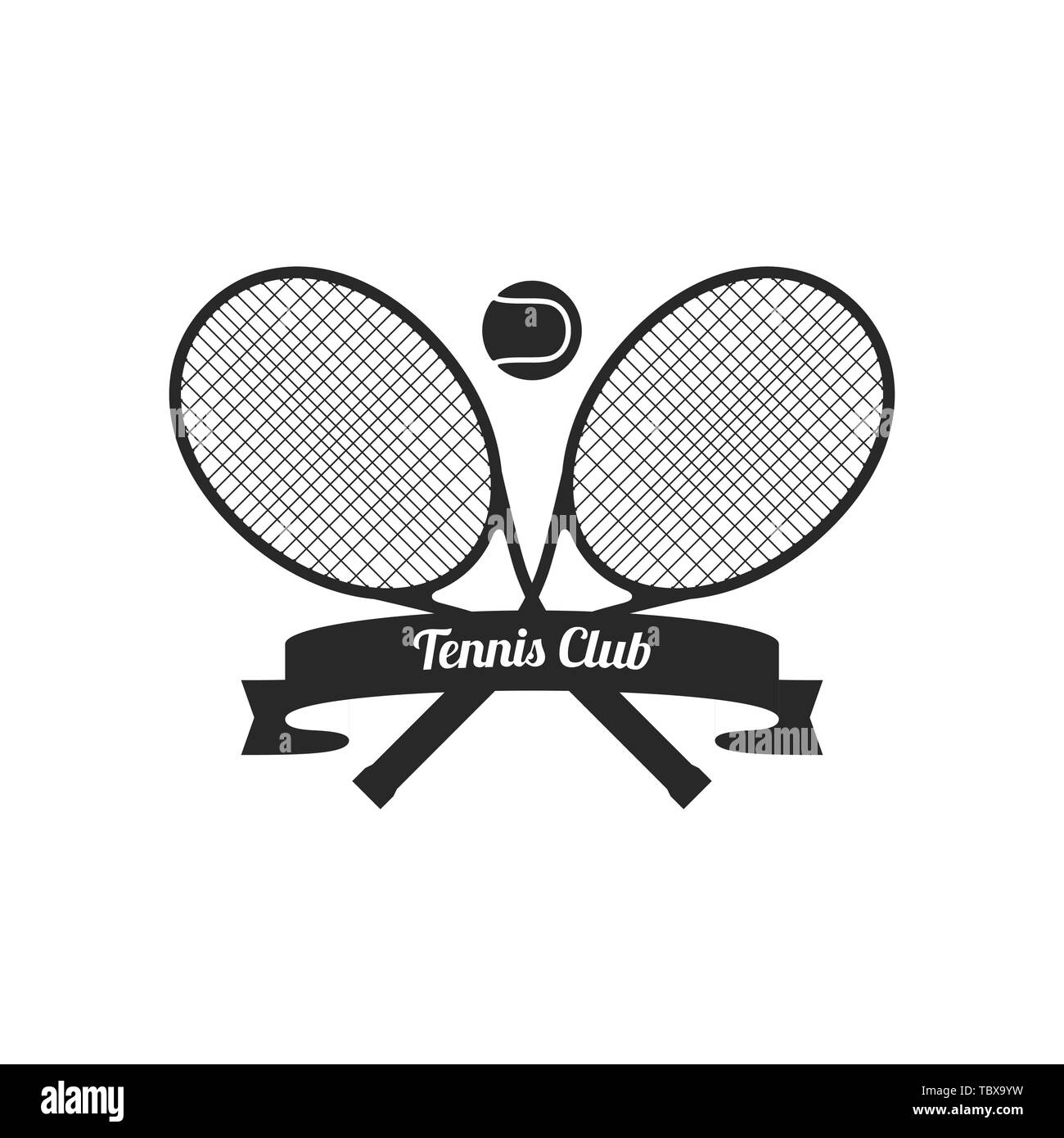 Racquet and tennis club logo hi-res stock photography and images - Alamy