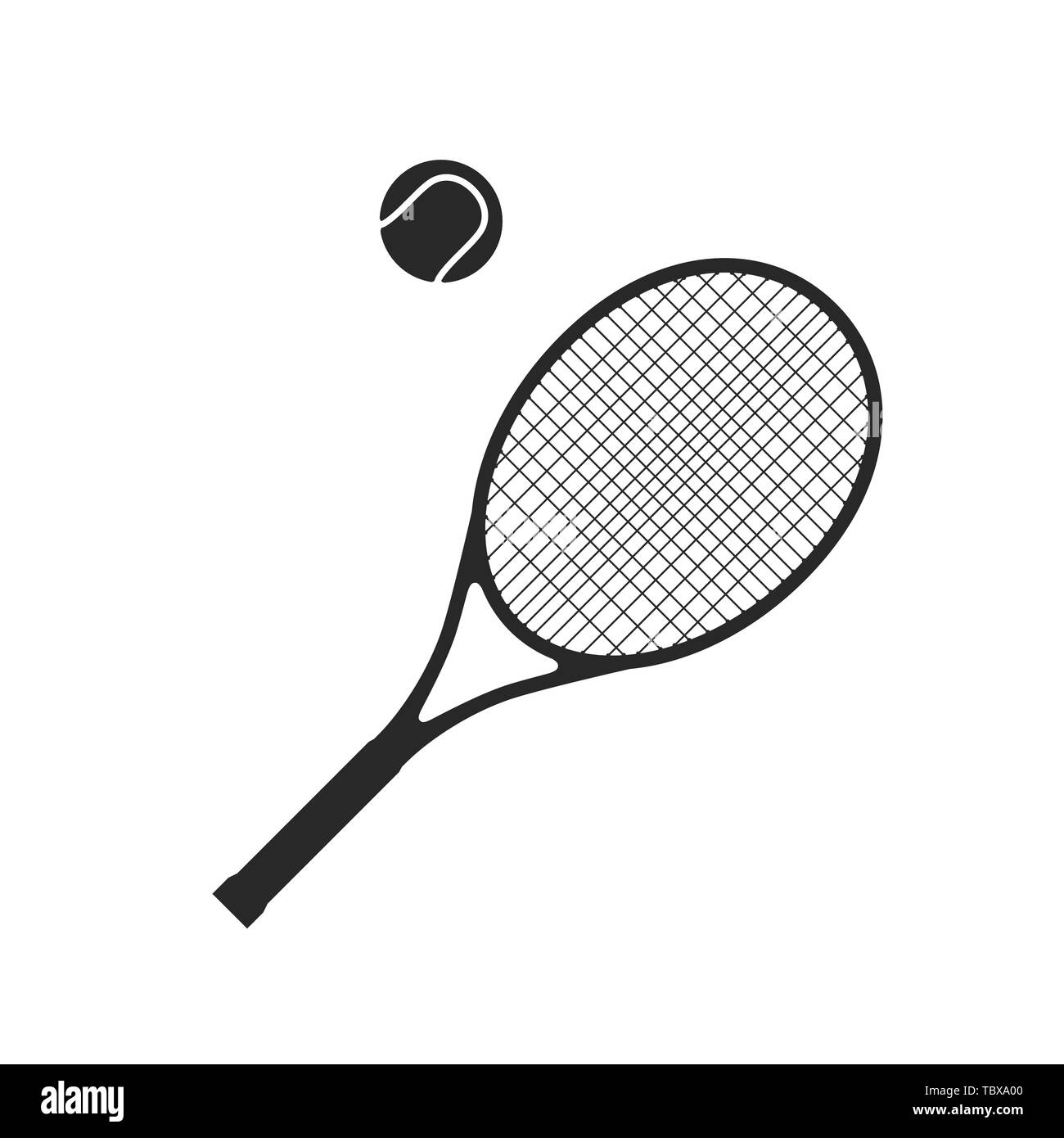 Tennis racquet ball silhouette hi-res stock photography and images - Alamy