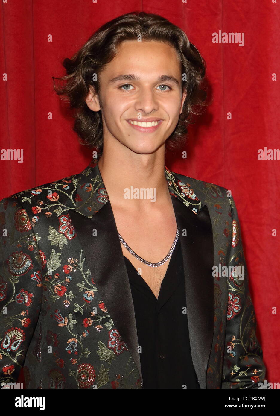 Manchester. UK. Joe Plant at the The British Soap Awards 2019 red ...