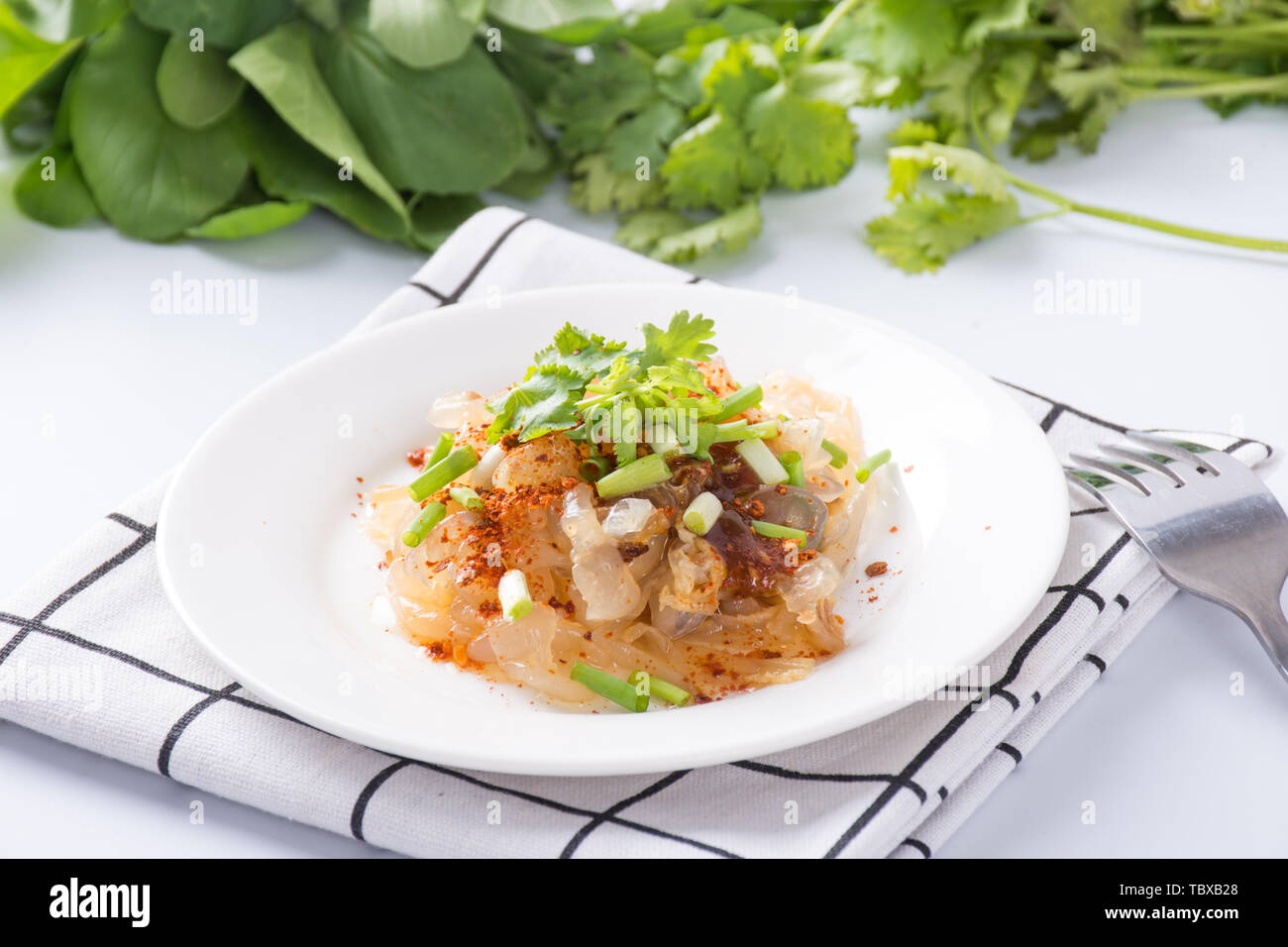 Delicious jellyfish skin Stock Photo - Alamy