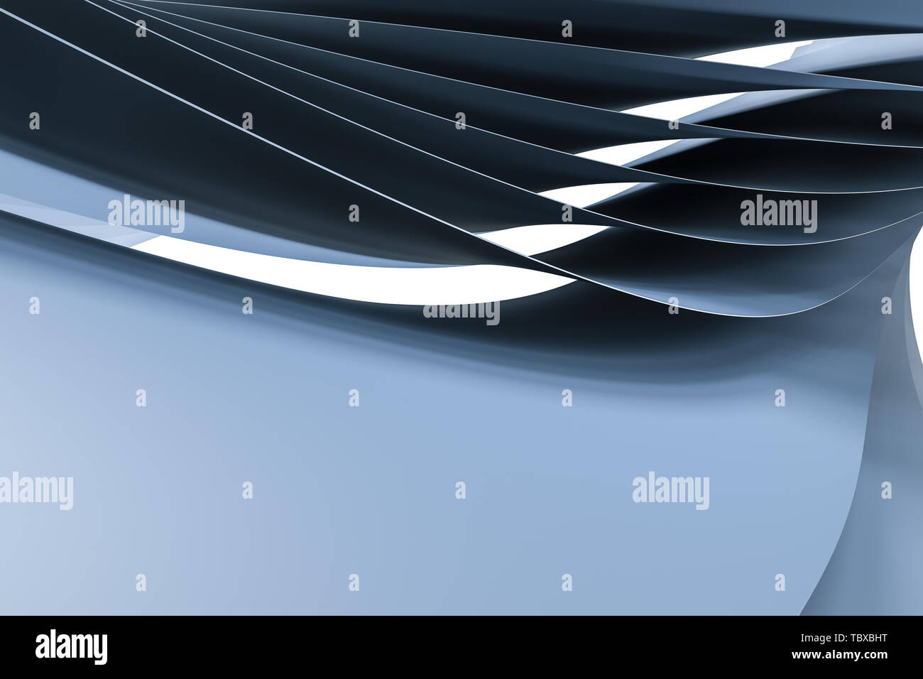 Three-dimensional rendering, curved surface with texture background ...