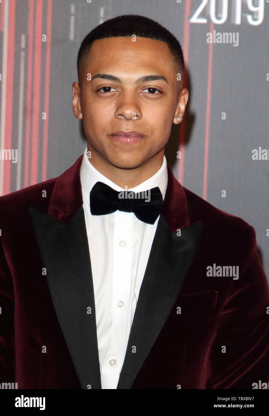 Manchester. UK. Zack Morris at the The British Soap Awards 2019 red ...