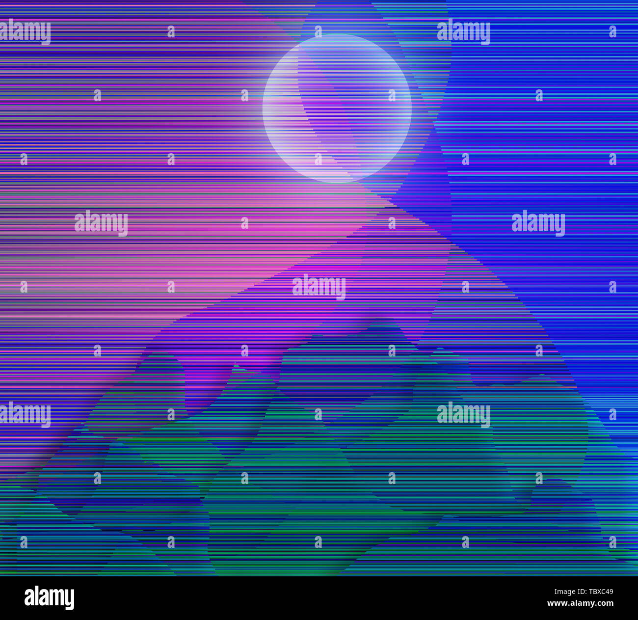 Abstracted landscape. Modern line art Stock Photo - Alamy