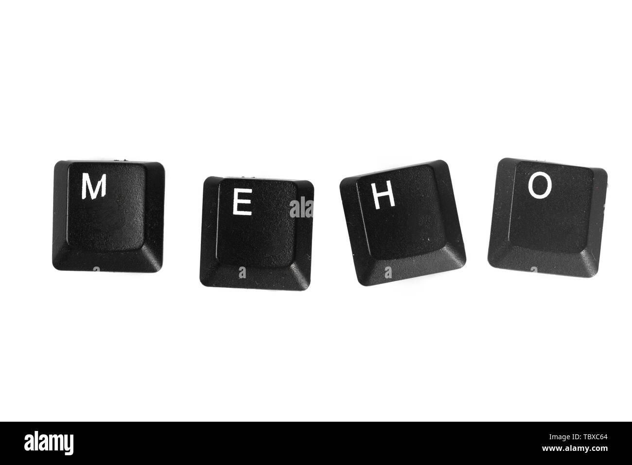 Black computer keyboard buttons isolated on white background Stock ...