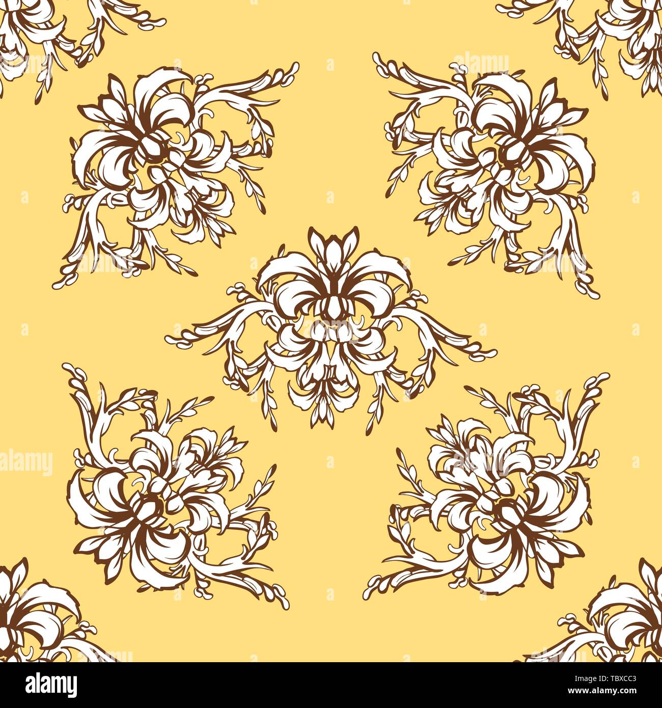 Renaissance seamless ornament. Vector illustration Stock Vector Image ...