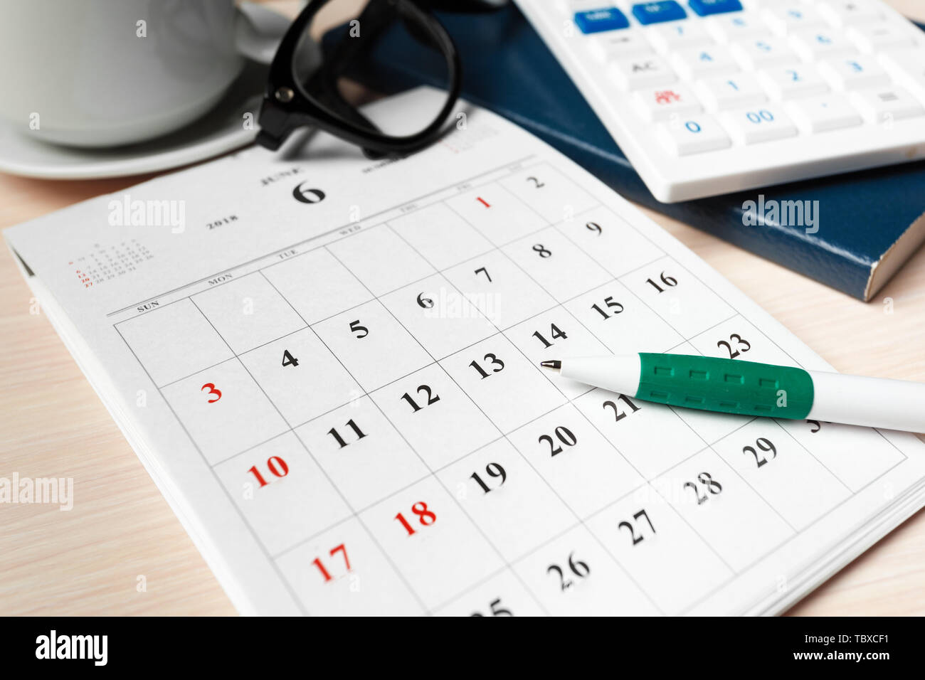 work space. calendar Stock Photo - Alamy