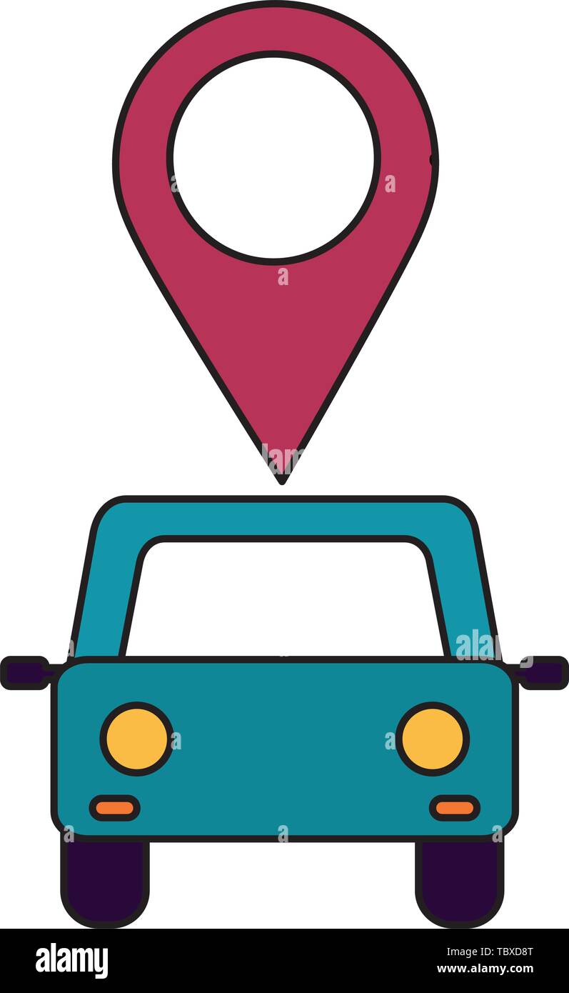 car vehicle transport navigation pin Stock Vector Image & Art - Alamy